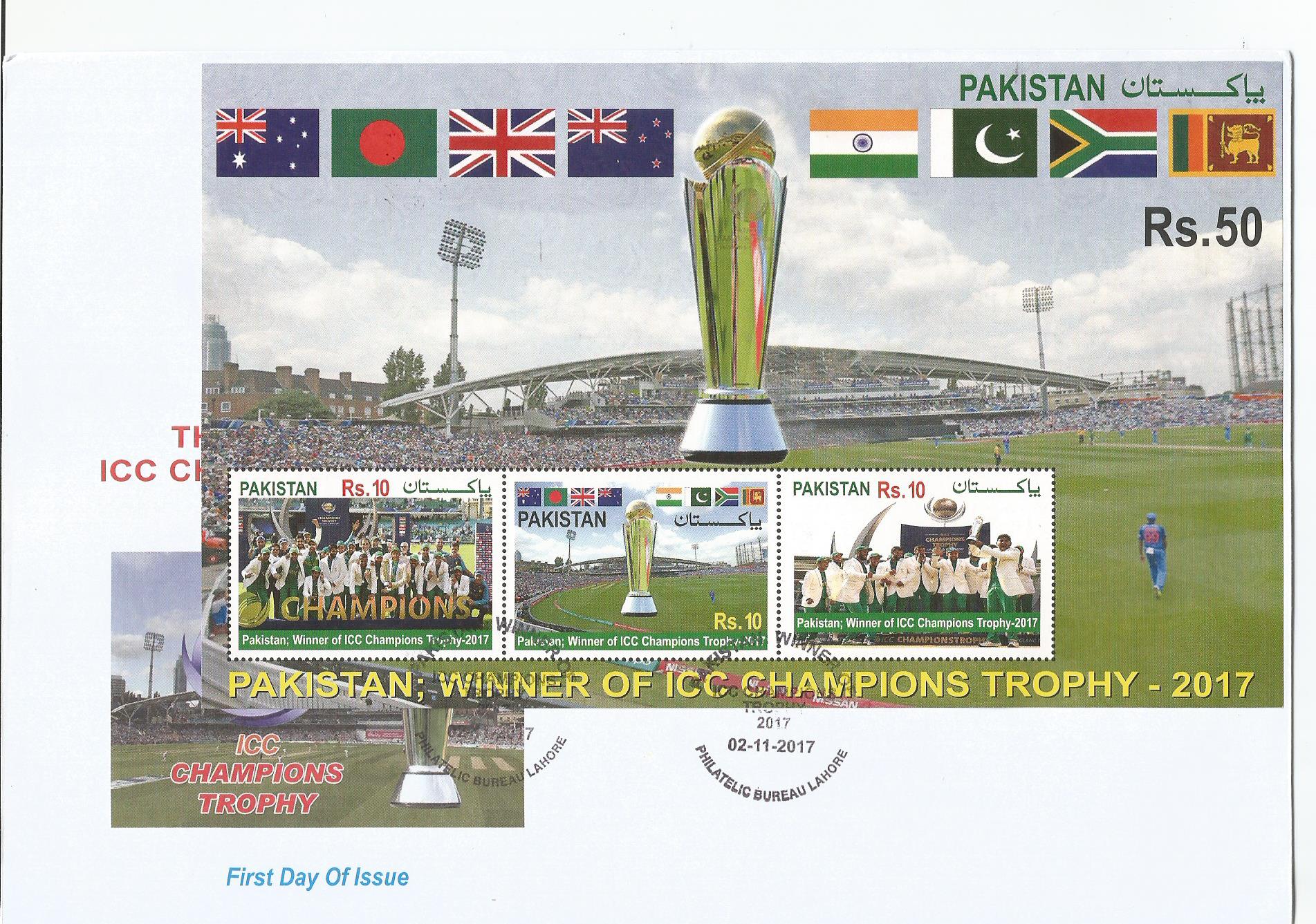 Stamps with India Theme – ICC Champions Trophy Stamps -Pakistan 2017 ...