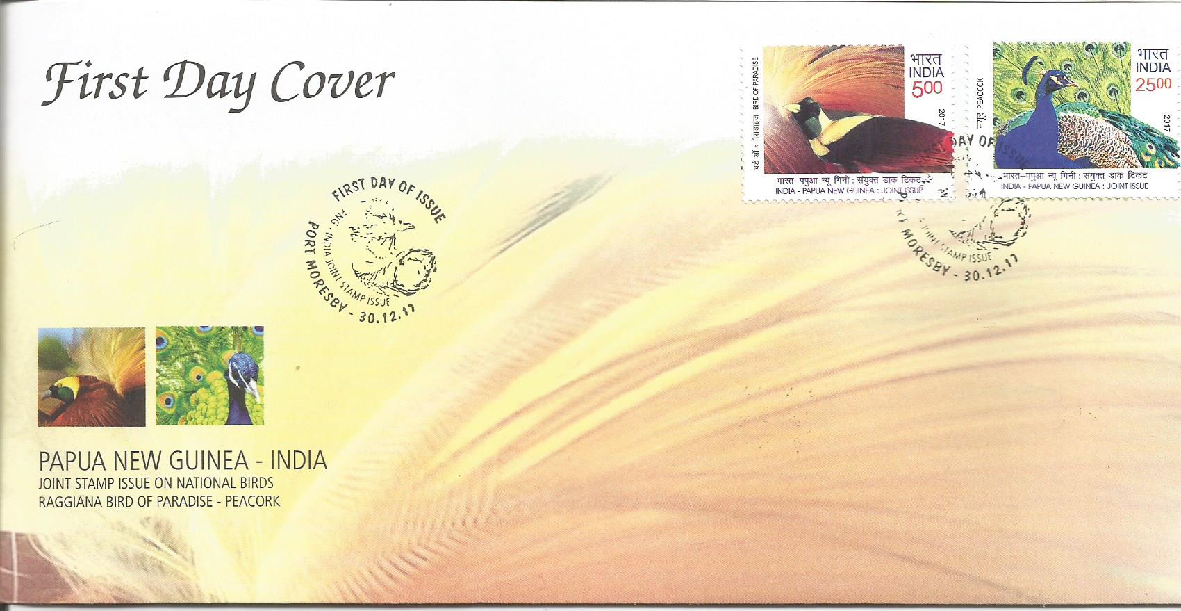 Foreign First Day Cover with Indian stamps – Papua New Guinea –India ...
