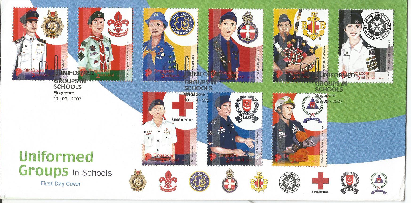 Uniformed Groups in Schools – Stamps of Singapore 2007. – Stamp Digest