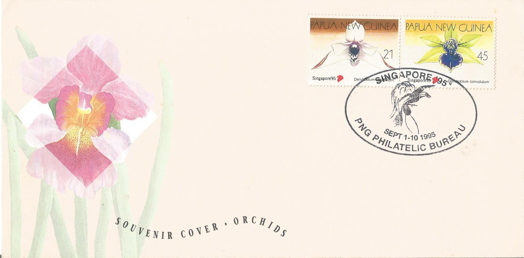 Special Covers Singapore 95 – Orchids -Solomon Islands & Papua New ...