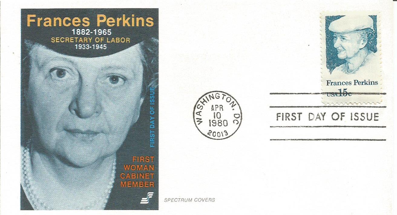 First Day Cover Frances Perkins -USA 1980 – Stamp Digest