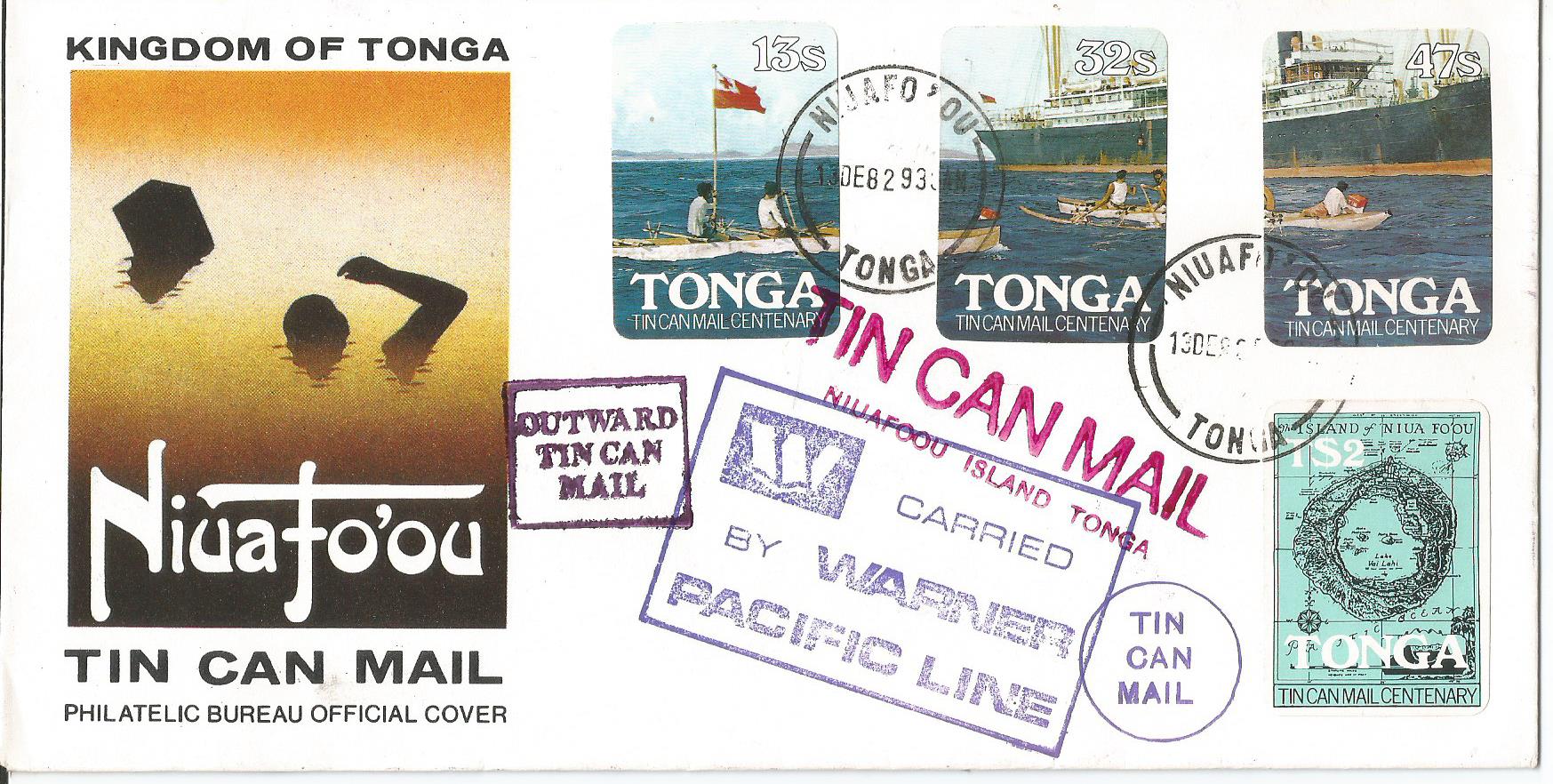 Tin Can Mail – Centenary – First Day Cover Tonga – Stamp Digest