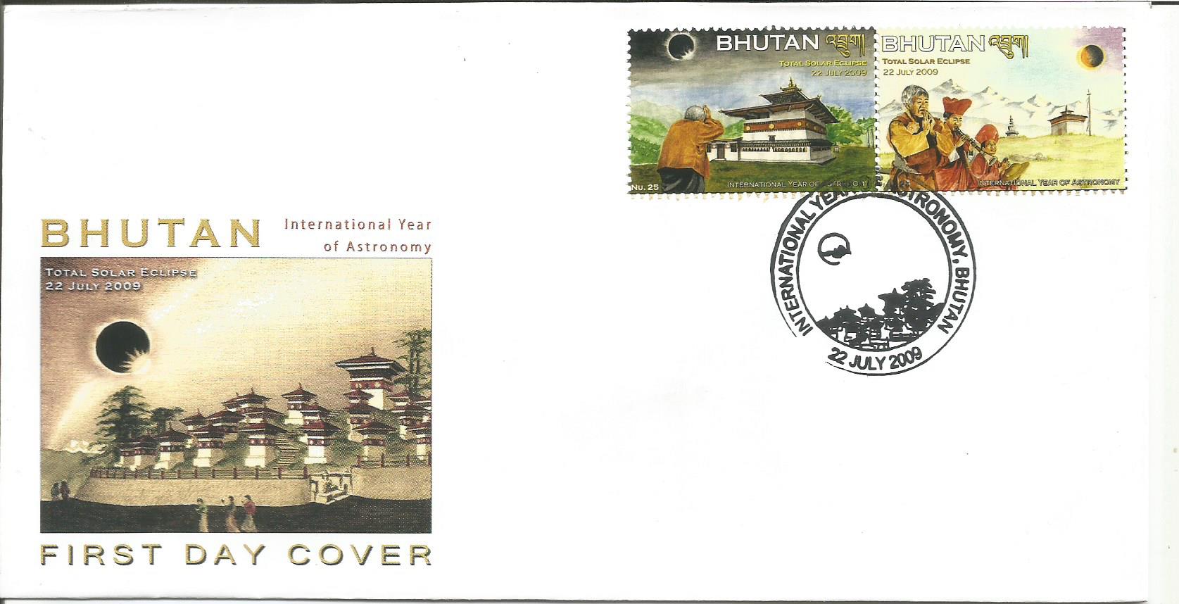 Bhutan stamps on International Year of Astronomy – Total Solar Eclipse ...