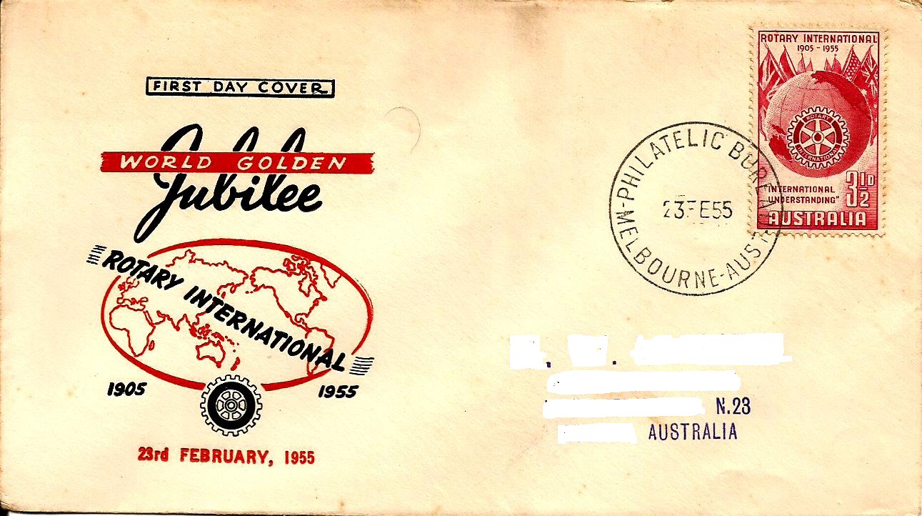 Golden Jubilee of Rotary International -Stamps of Australia 1955 ...