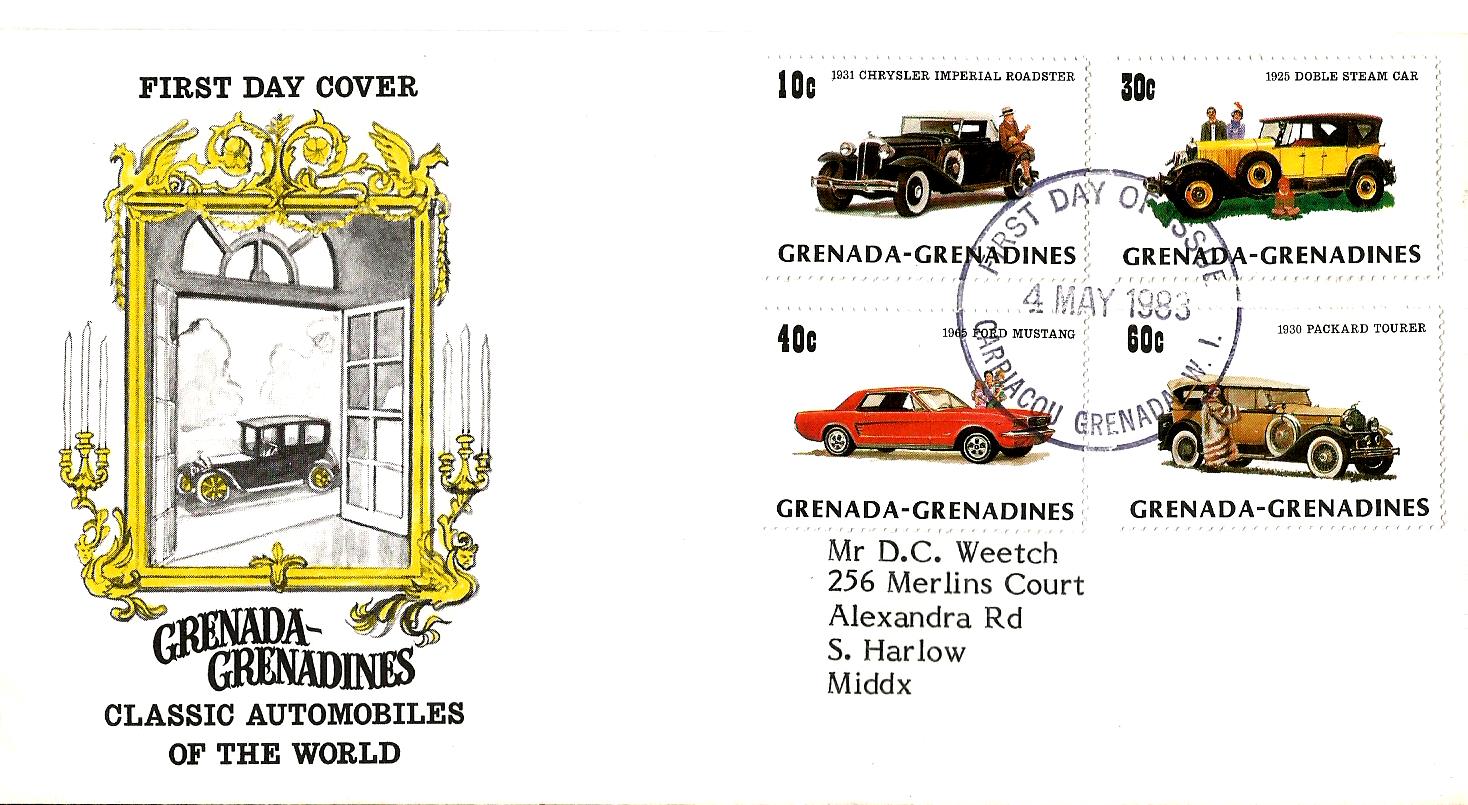 Classic Automobiles of the World – Grenada – Stamp Digest