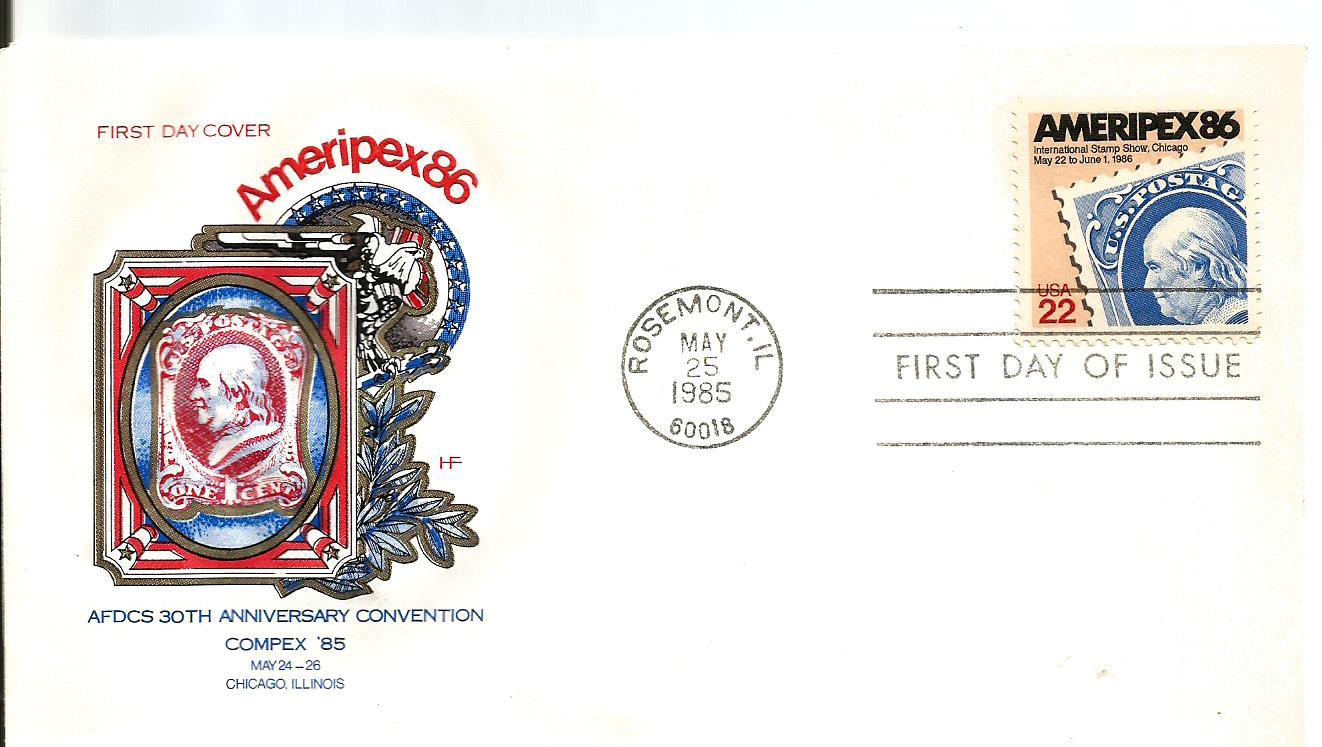 Ameripex 86 – Stamp of USA -1985 – Stamp Digest