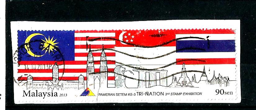 Stamps on Tri-nation Flags – Malaysia 2013 – Stamp Digest