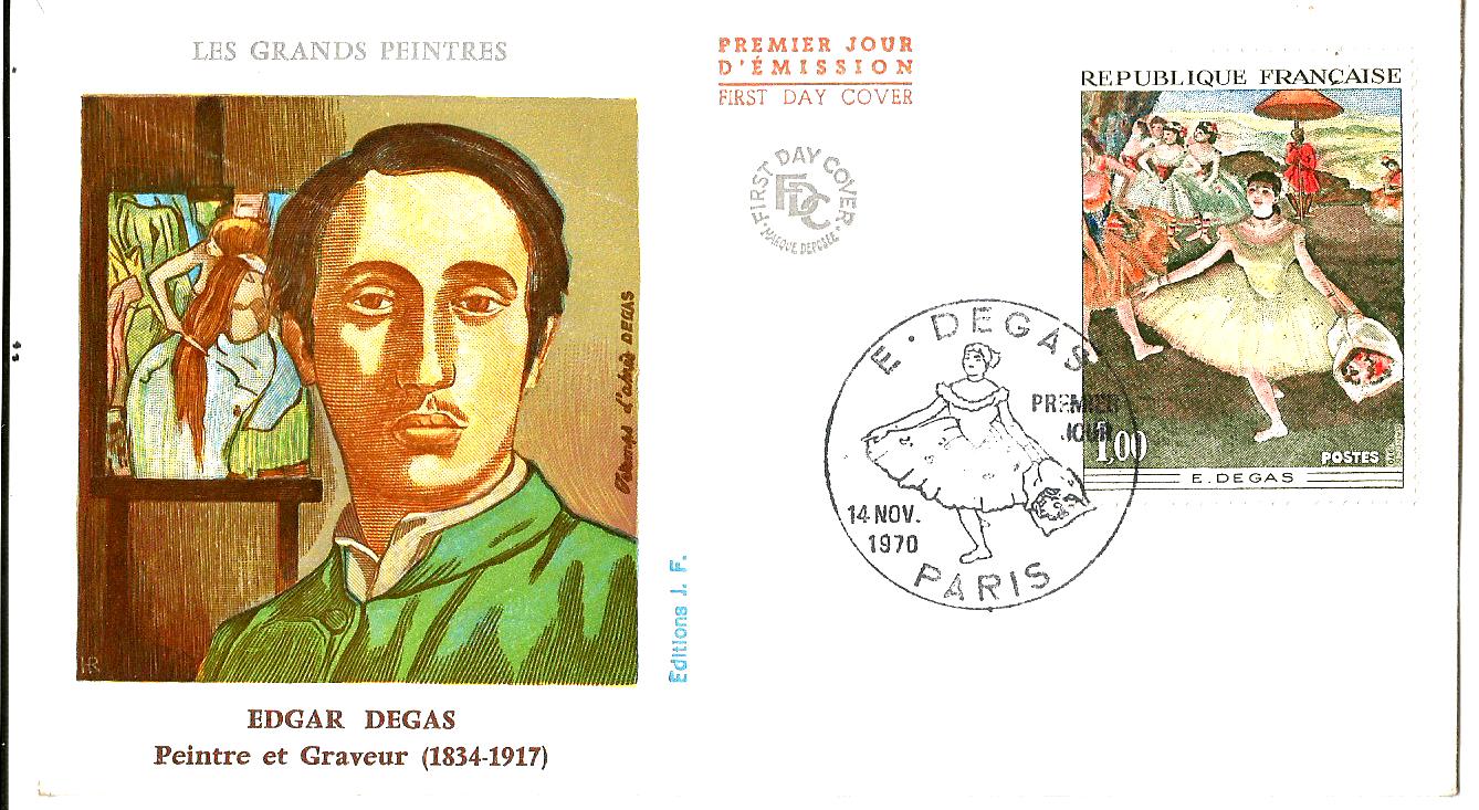 First Day Cover – Paintings of Edgar Degas -1970 – Stamp Digest