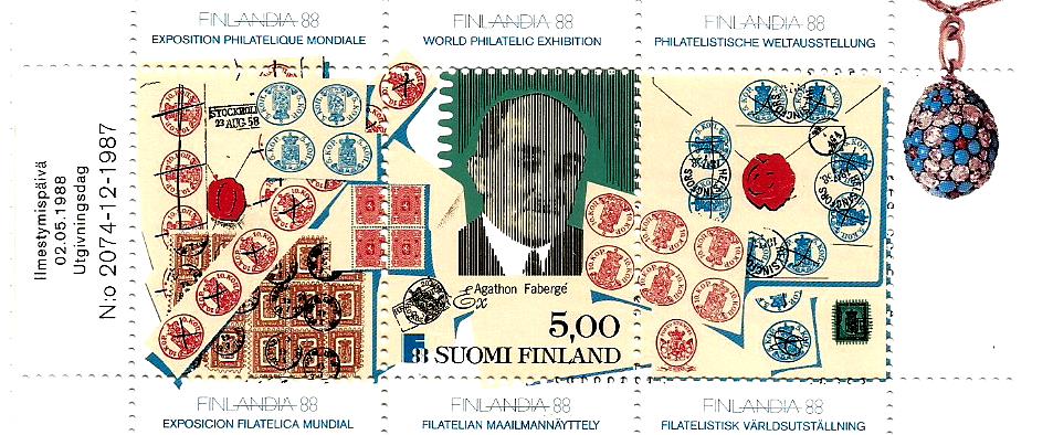 Finlandia88 Faberge Stamp Booklet -Finland 1988 – Stamp Digest