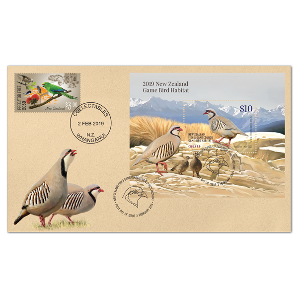 Game Bird Habitat – Chukar -New Zealand 2019 – Stamp Digest