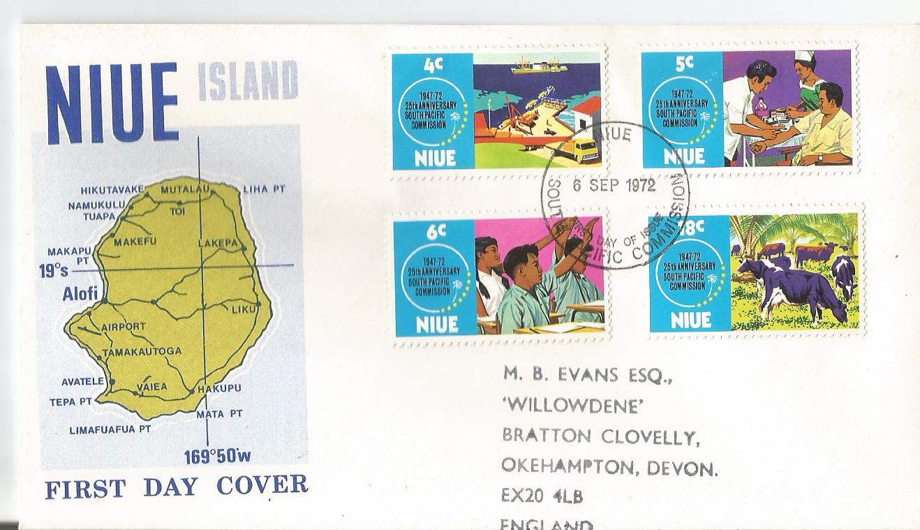 Stamps of Niue -25th Anniversary South Pacific Commission. – Stamp Digest