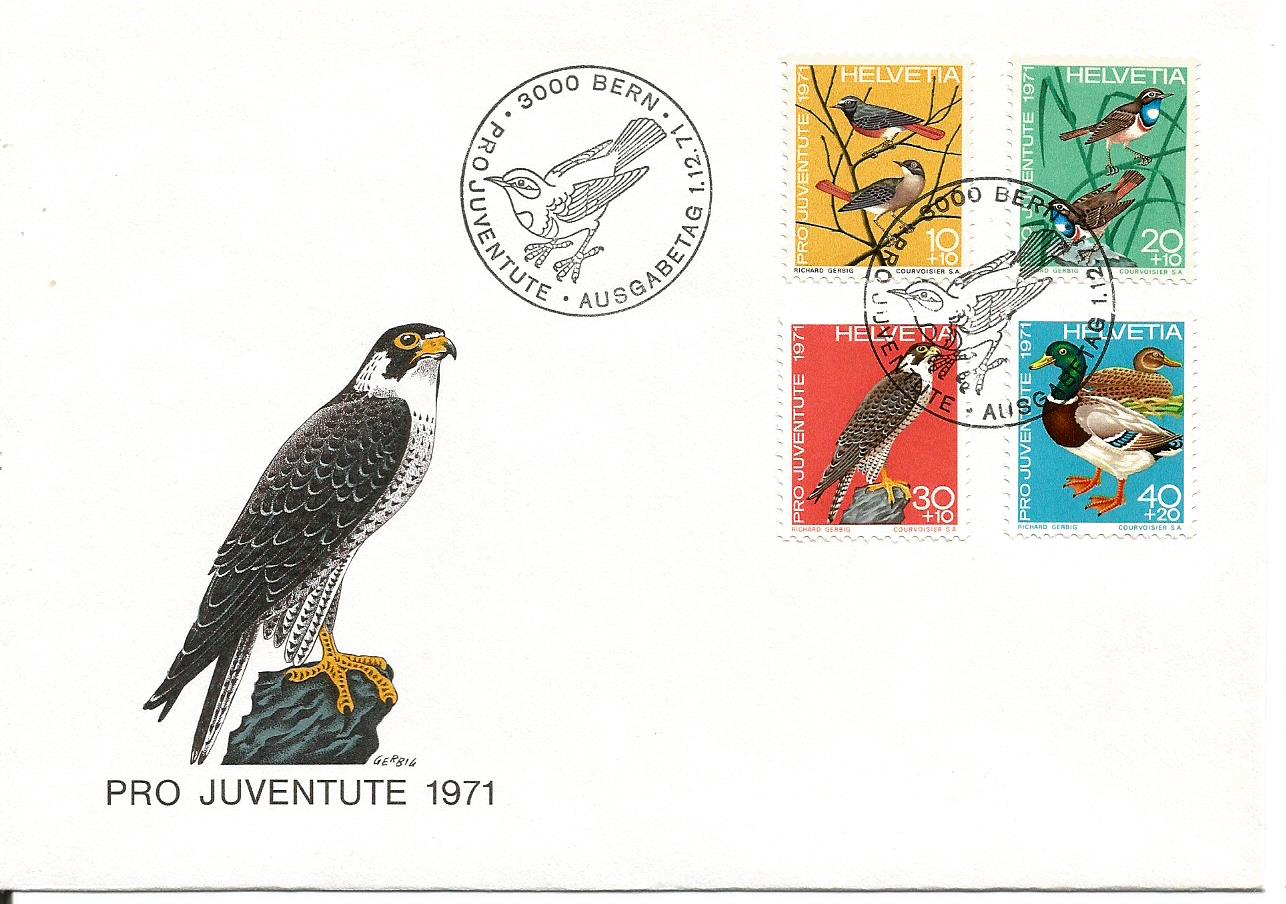 Pro Juventute Stamps of Switzerland -1971 -Birds – Stamp Digest