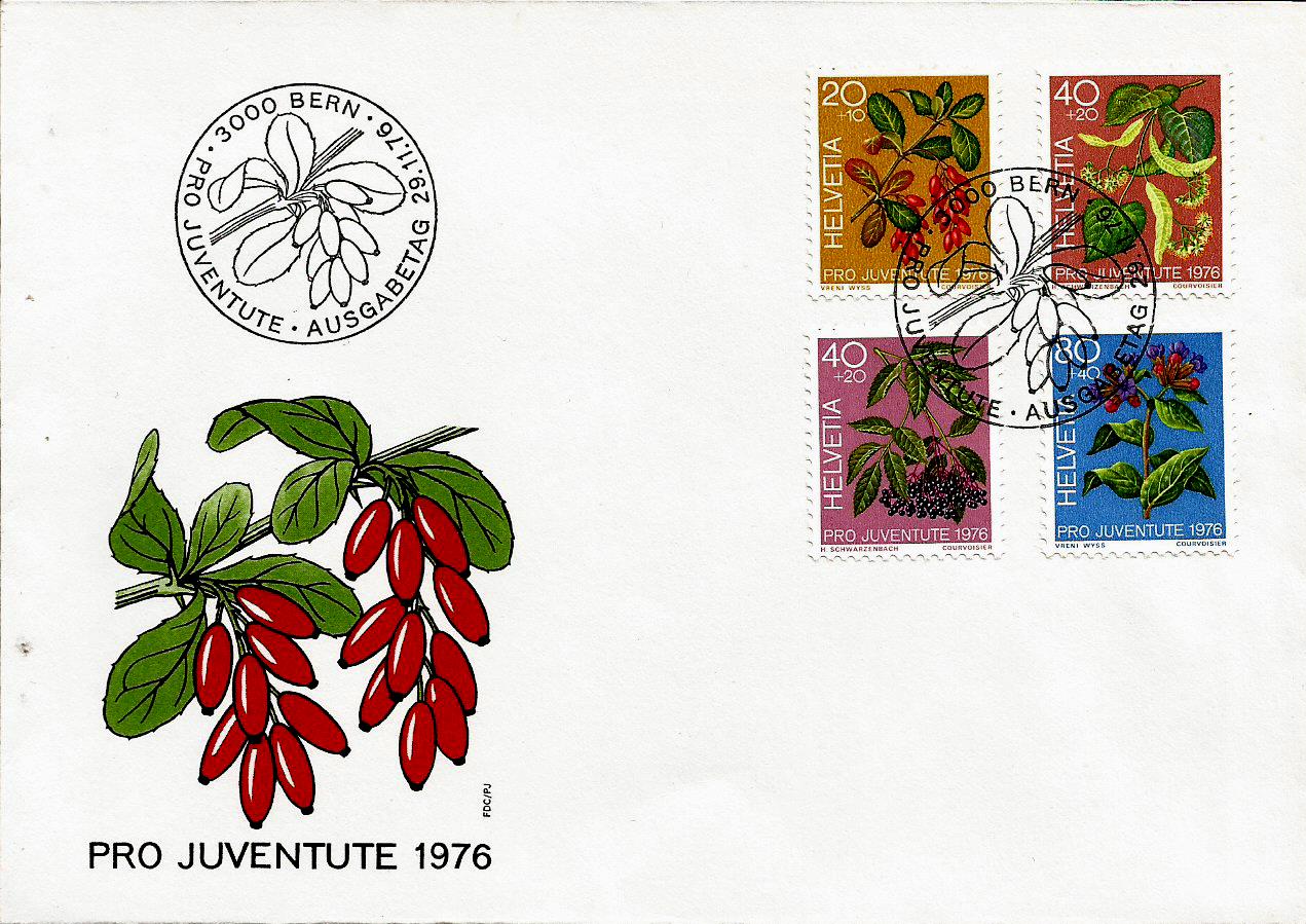Pro Juventute Medicinal Plants -Stamps of Switzerland 1976 – Stamp Digest