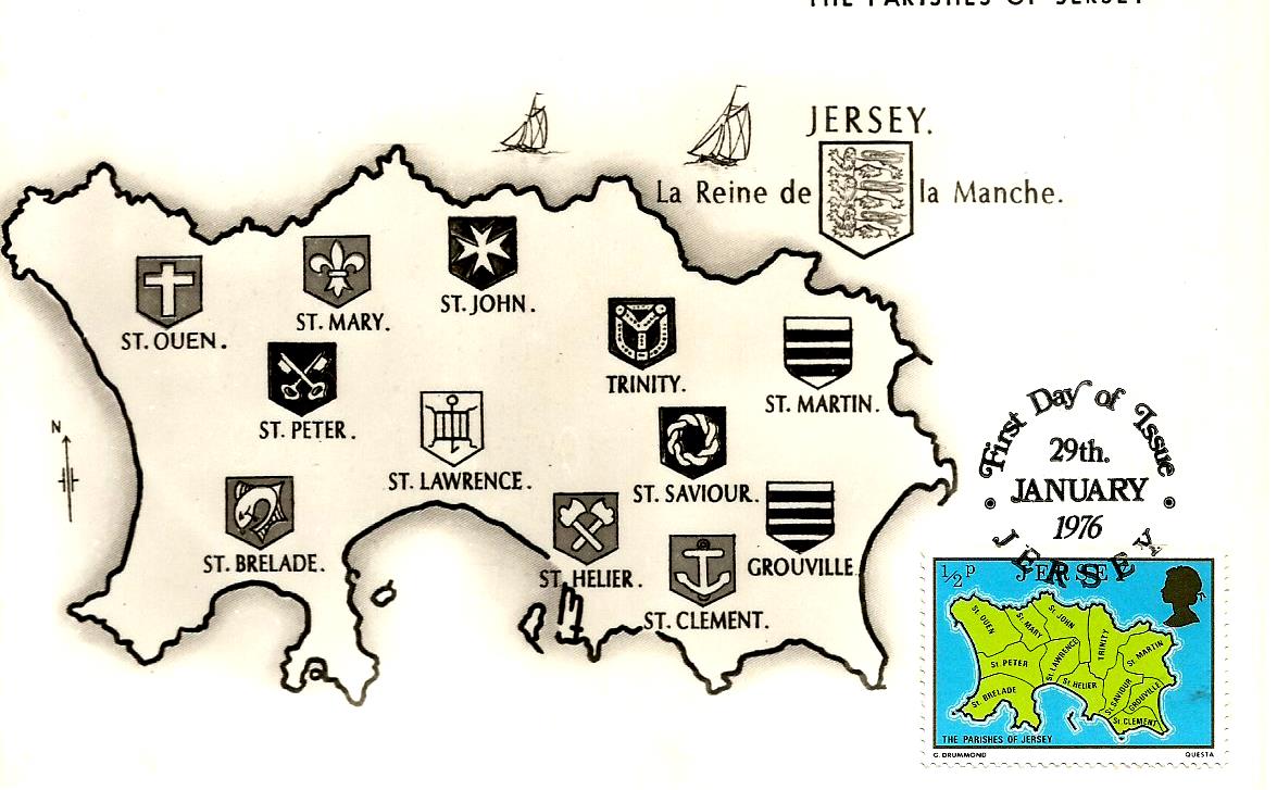 The 12 Parishes of Jersey – Maxim Cards. – Stamp Digest