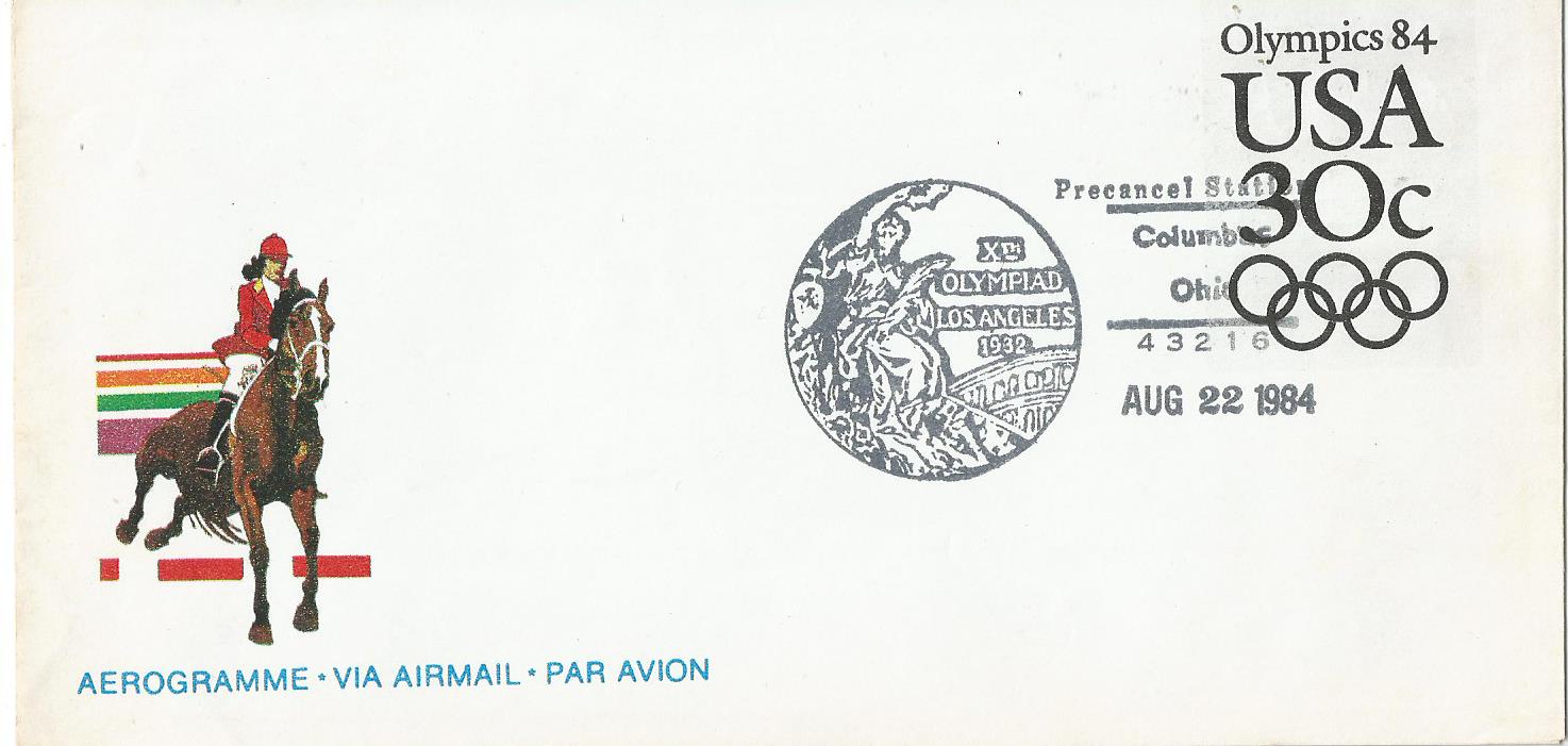 USA Aerogrammes on Equestrian – 1984 Olympics. – Stamp Digest