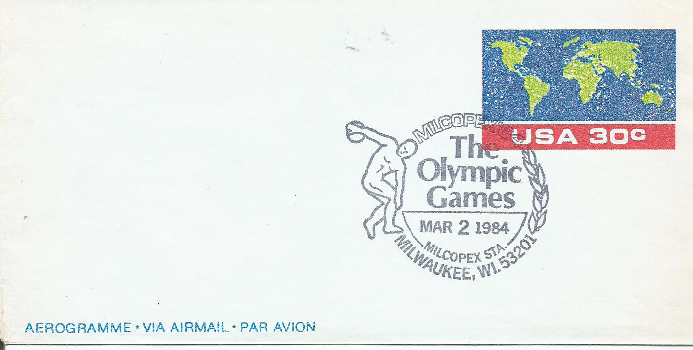 USA Aerogrammes – 1984 Olympics. – Stamp Digest