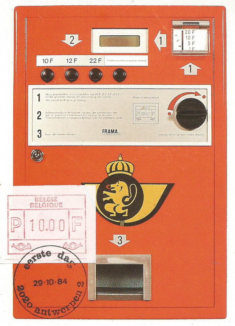 ATM Labels Belgium – Definitive Issue -1984 – Stamp Digest