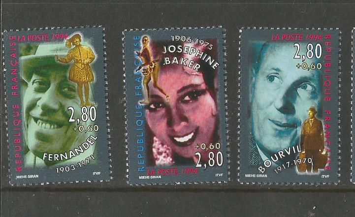 Stamps on Actors – France 1994 – Stamp Digest