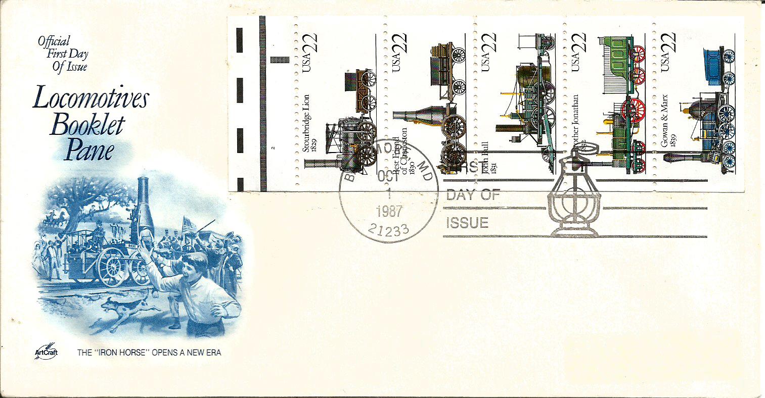 USA Steam Locomotives on Stamps – 1987. – Stamp Digest