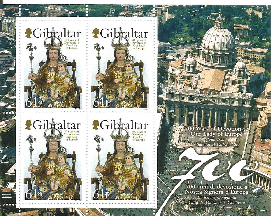 Devotion to our Lady of Europe – Miniature Sheet of Gibraltar 2009 ...