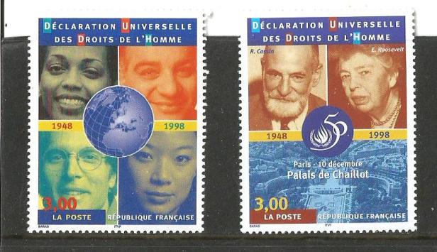 Stamps on Universal Declaration of Human Rights – France 1998. – Stamp ...
