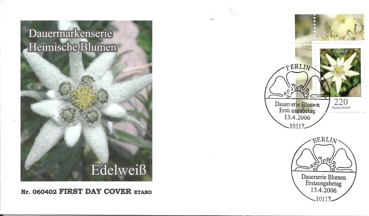 Stamps on Flowers – Edelweiss-Germany 2006 – Stamp Digest