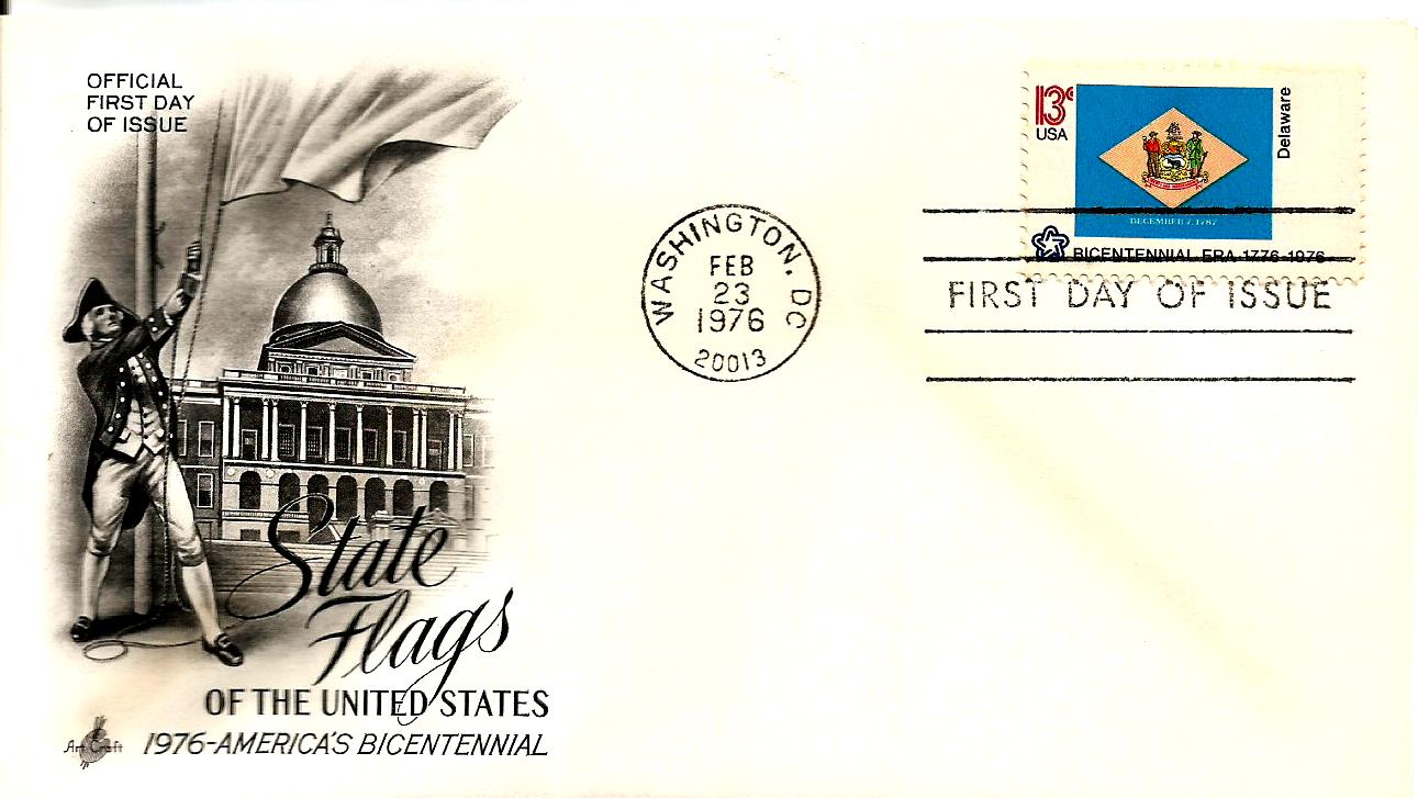 State Flag of Delaware – USA 1976. – Stamp Digest