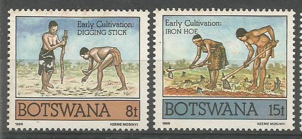 Stamps on Early Cultivation Techniques -Botswana 1988 – Stamp Digest