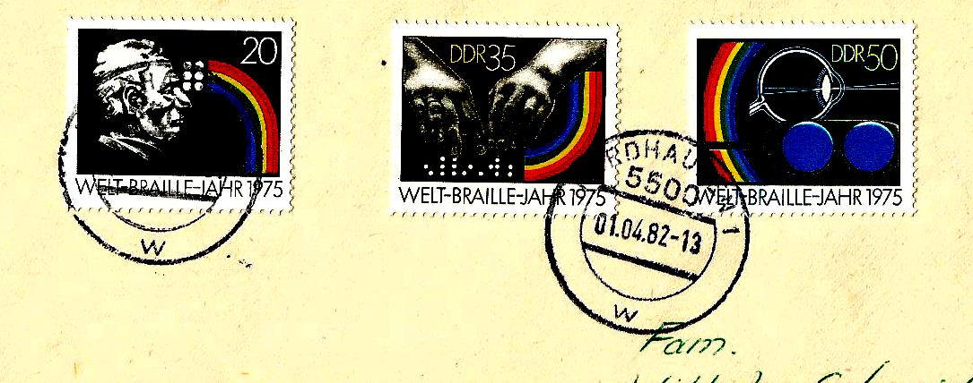 Stamps on Louis Braille – GDR 1975 – Stamp Digest