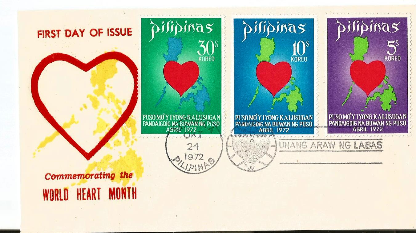 World Heart Day – Stamps of Philippines 1972. – Stamp Digest