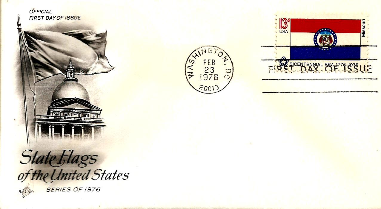 State Flag of Missouri – USA 1976. – Stamp Digest