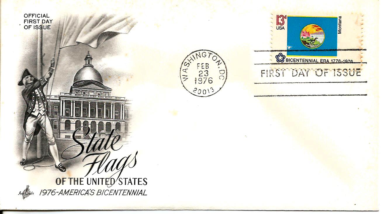 State Flag of Montana – USA 1976. – Stamp Digest