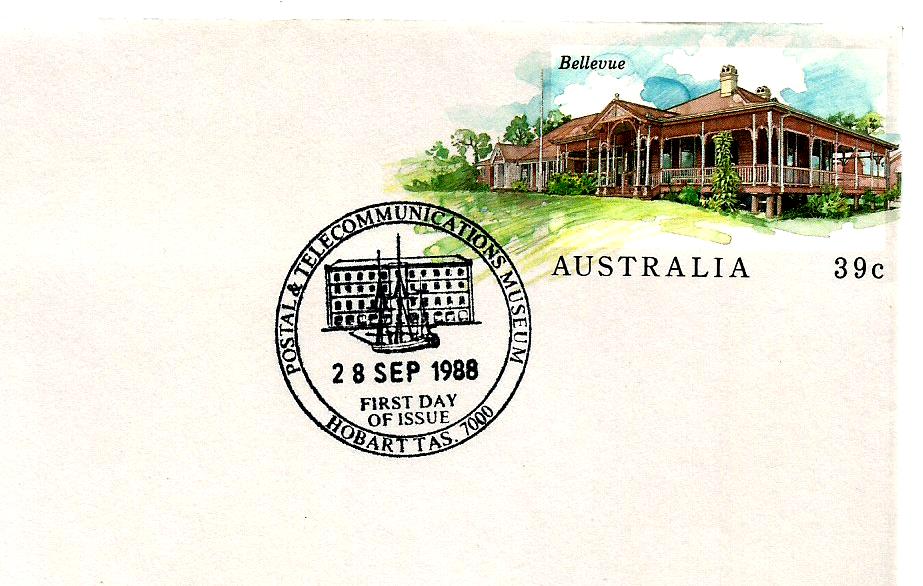 Historic Homesteads of Australia Bellevue- Pre Stamped Envelopes 1988 ...