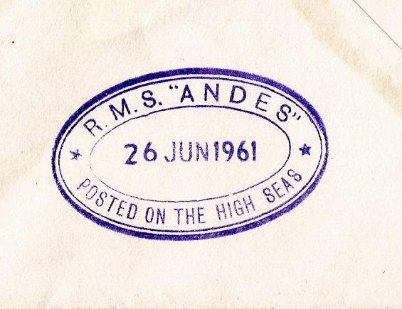 Paquebot Cover 1961 – RMS ANDES -Gothenburg – Stamp Digest