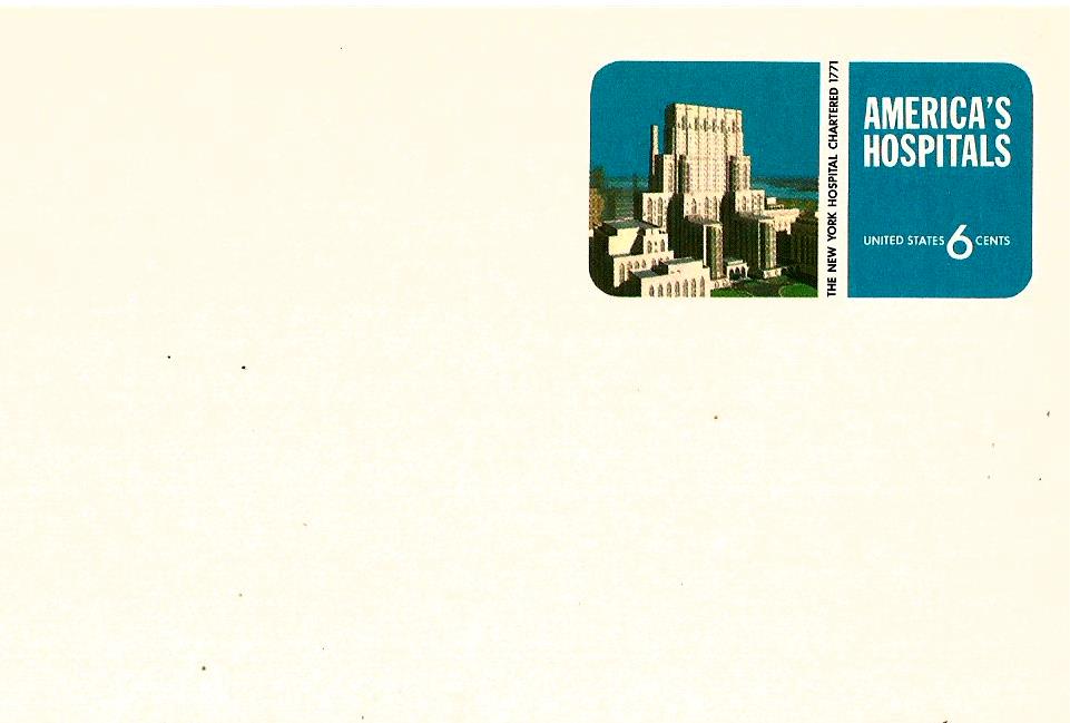 Postcard on New York Hospital Bicentenary -USA 1971 – Stamp Digest
