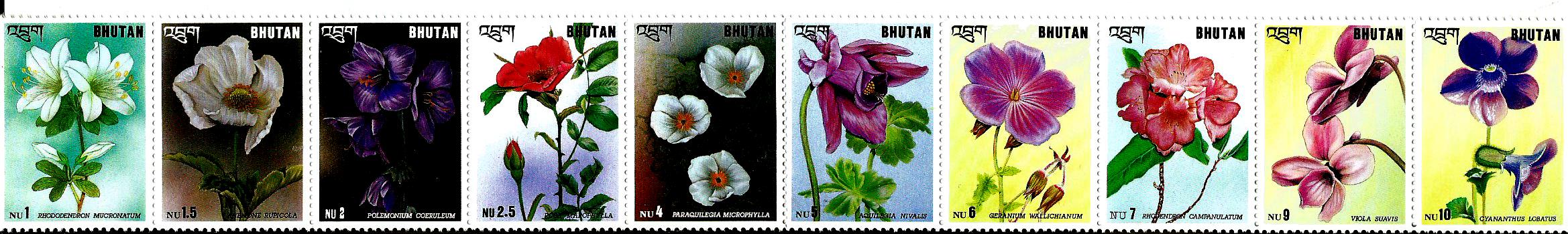 Stamps on Flowers of Bhutan -1994 (1) – Stamp Digest