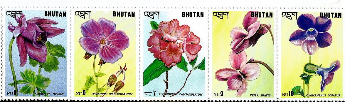 Stamps on Flowers of Bhutan -1994 (2) – Stamp Digest