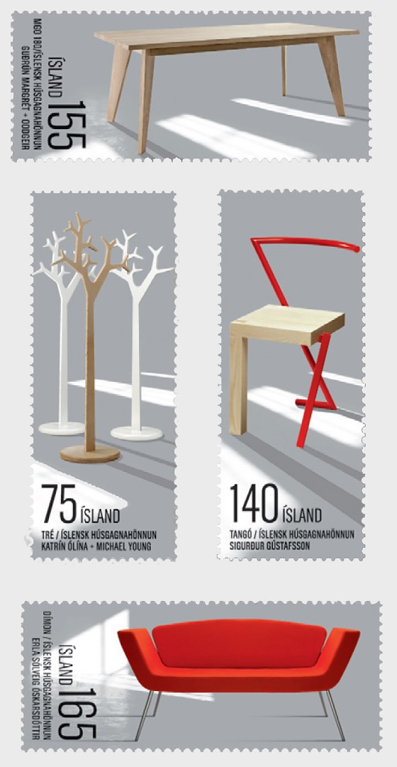 Icelandic Contemporary Design – Furniture – Iceland 2010 – Stamp Digest