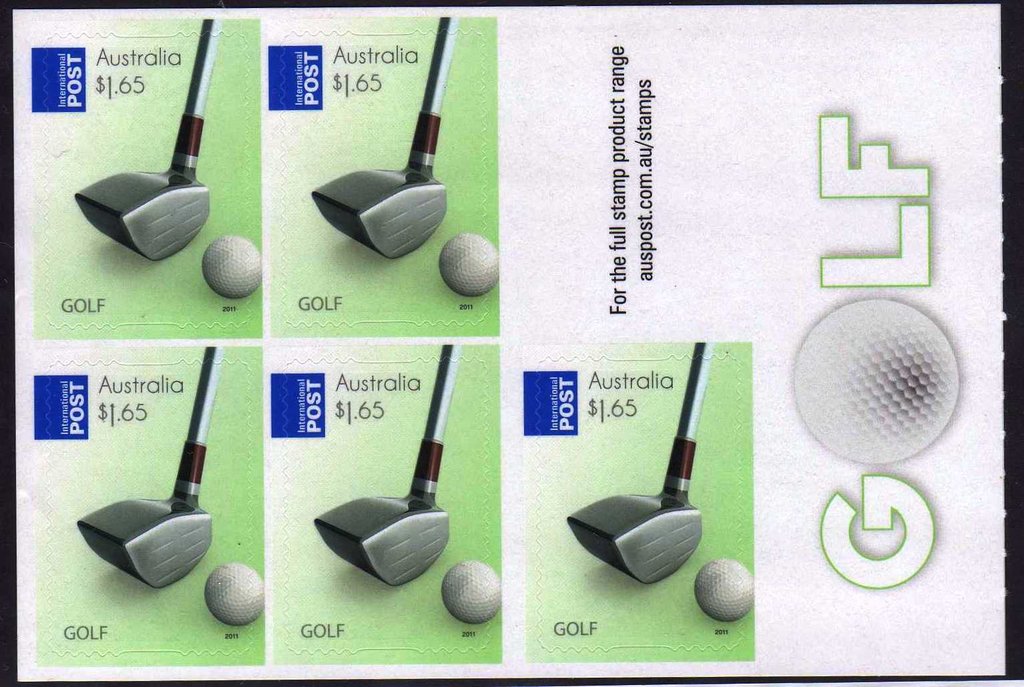 Stamps on Golf -Australia 2011- Booklet Golf Club – Stamp Digest