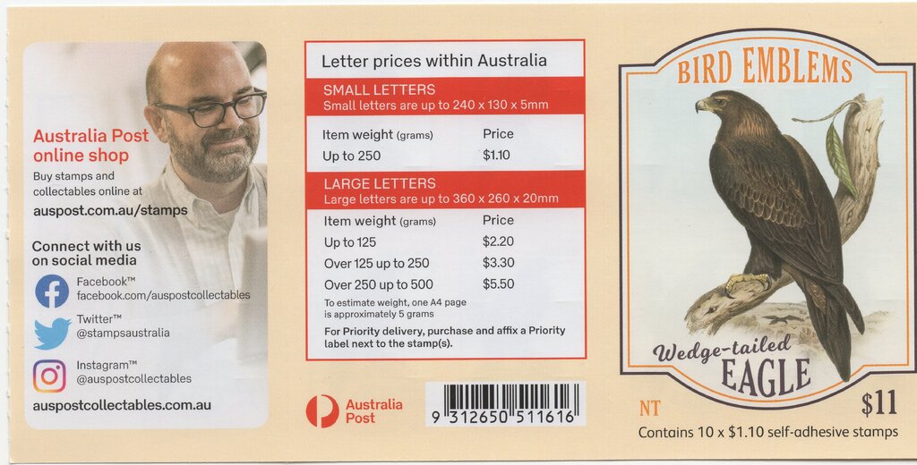 Northern Territory State Bird Emblems – Stamps of Australia 2020 ...