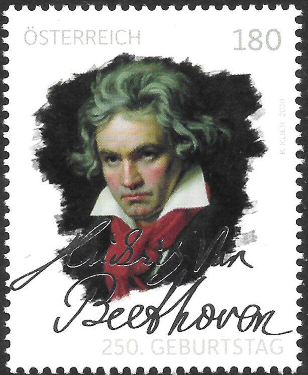 250th Anniversary of Beethoven -Stamp of Austria 2020. – Stamp Digest