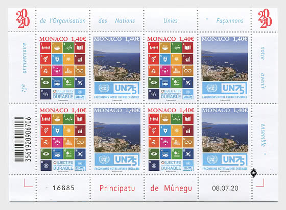 Sheetlet on UN Sustainable Development Goals – Monaco 2020. – Stamp Digest