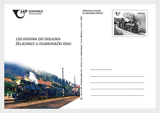 Post Card on 120 Years of Railway in Dubrovnik -Croatia 2021 – Stamp Digest