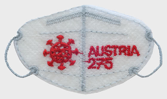 Mini FFP2 Mask and from mask material – Austria 2021 – Stamp Digest