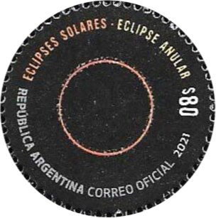 Argentina 2021 – Round Shaped Stamps on Solar Eclipse – Stamp Digest