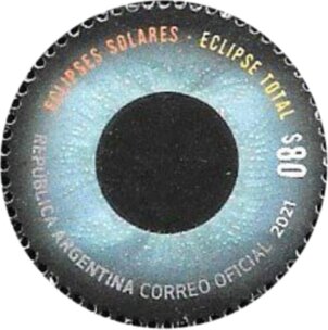 Argentina 2021 – Round Shaped Stamps on Total Solar Eclipse – Stamp Digest